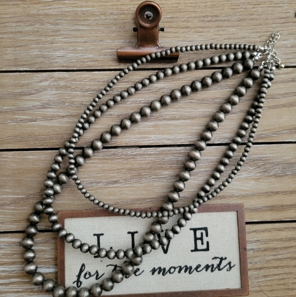 Jewelry | Triple Stack Faux Navajo Pearl Necklace | Poshmark